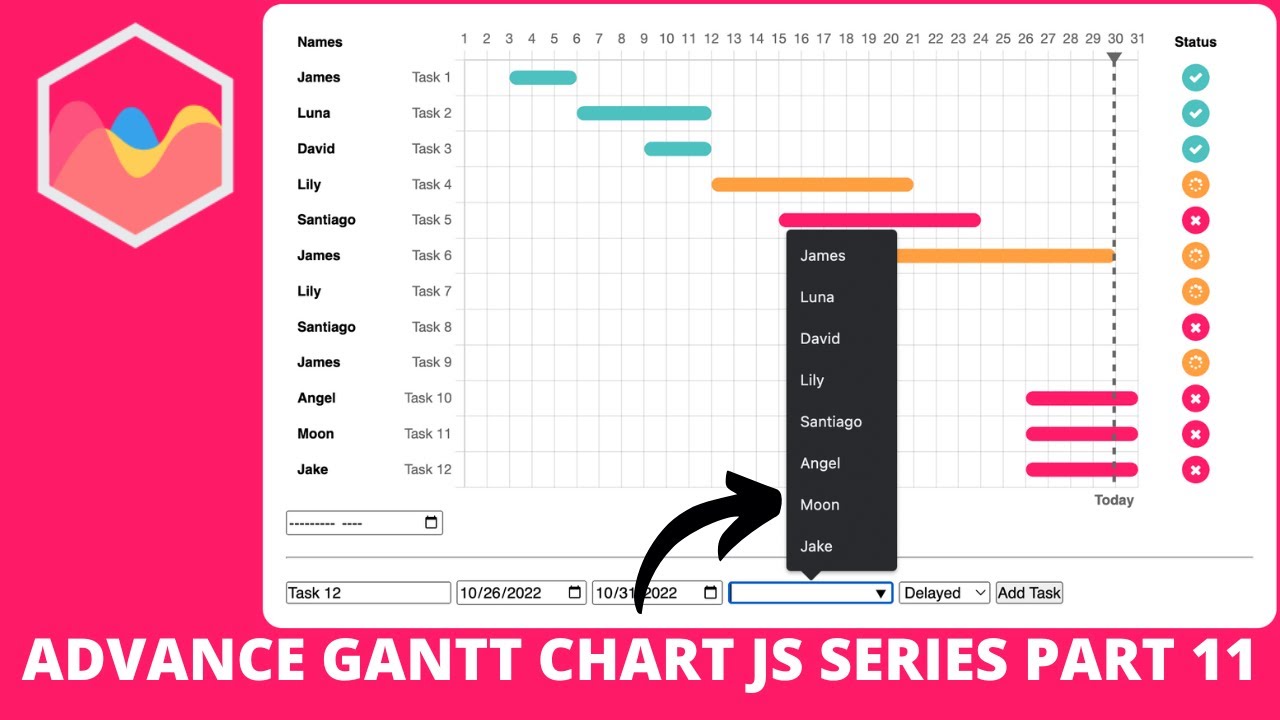 Advance Gantt Chart Js Series Part 11 Youtube