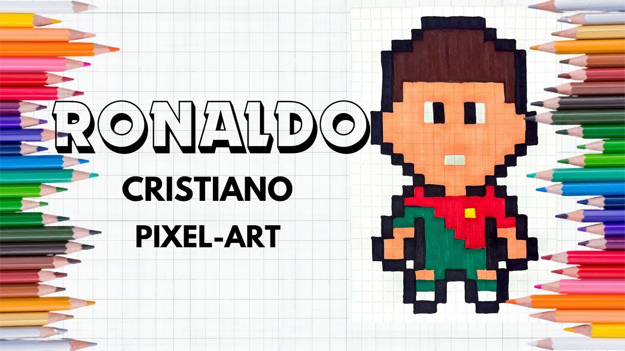 Como Dibujar A Ronaldo En Pixel Art How To Draw Ronaldo Pixelart