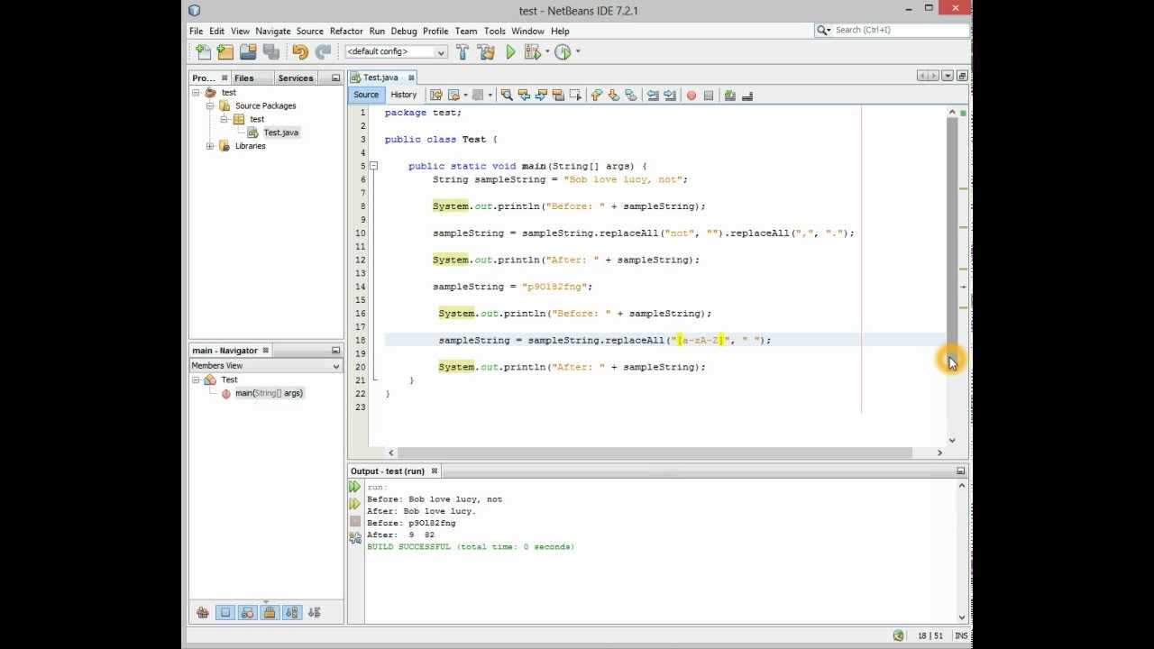Java Replacing Removing Characters In Strings Youtube
