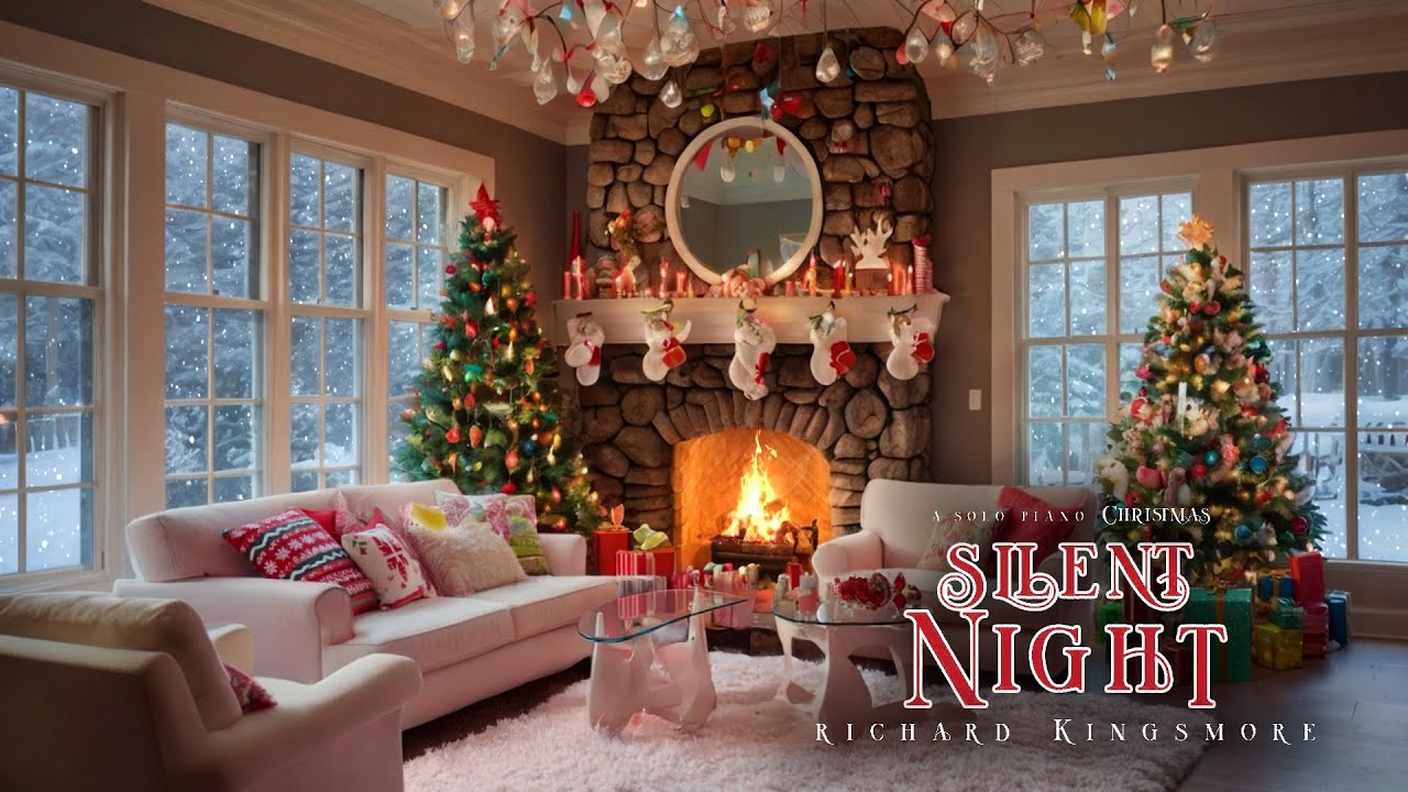 Relaxing Christmas Piano Music Peaceful Crackling Fireplace Cozy