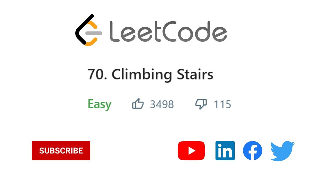 70 Climbing Stairs Java Leetcode Youtube