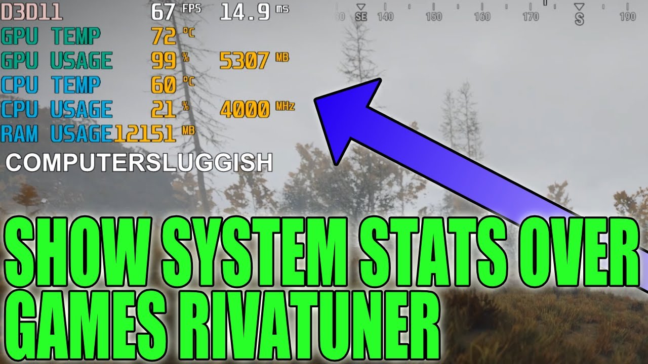 How To Setup Rivatuner In Game Overlay Tutorial Show Your System