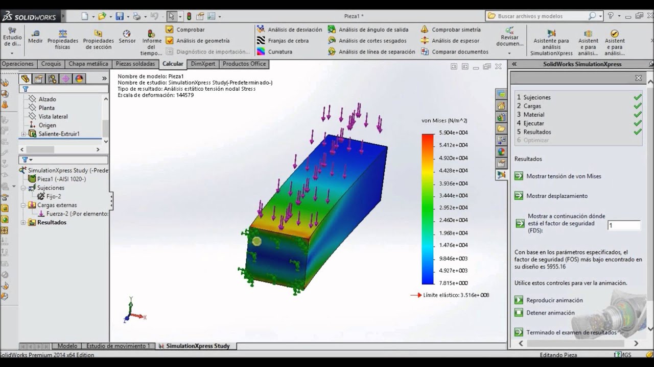 Solidworks Simulationxpress Youtube