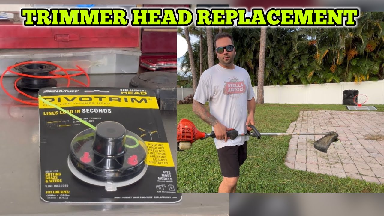 How To Replace Trimmer Head On Weed Eater Pivotrim Youtube