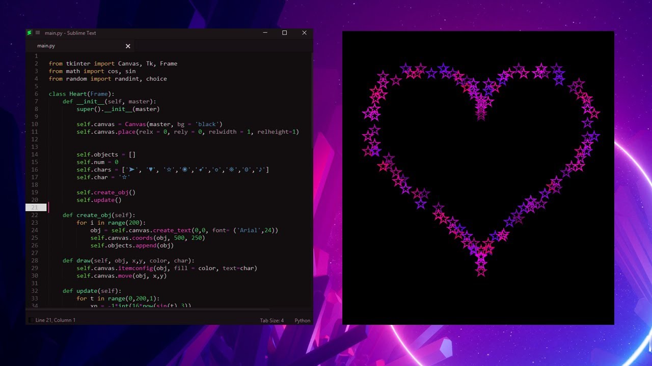 Animación De Un Corazón 2d En Python No Talking Youtube