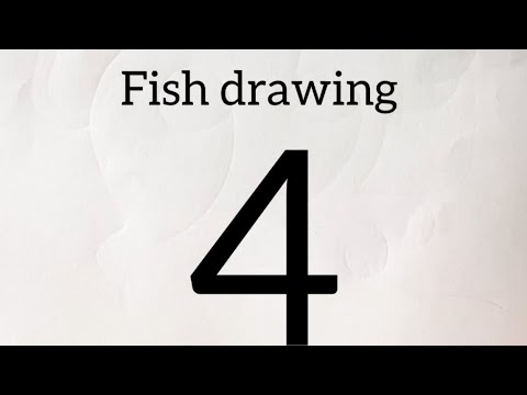How To Draw A Fish With Number 4 Easy Fish Drawing пёџ Trending Youtube