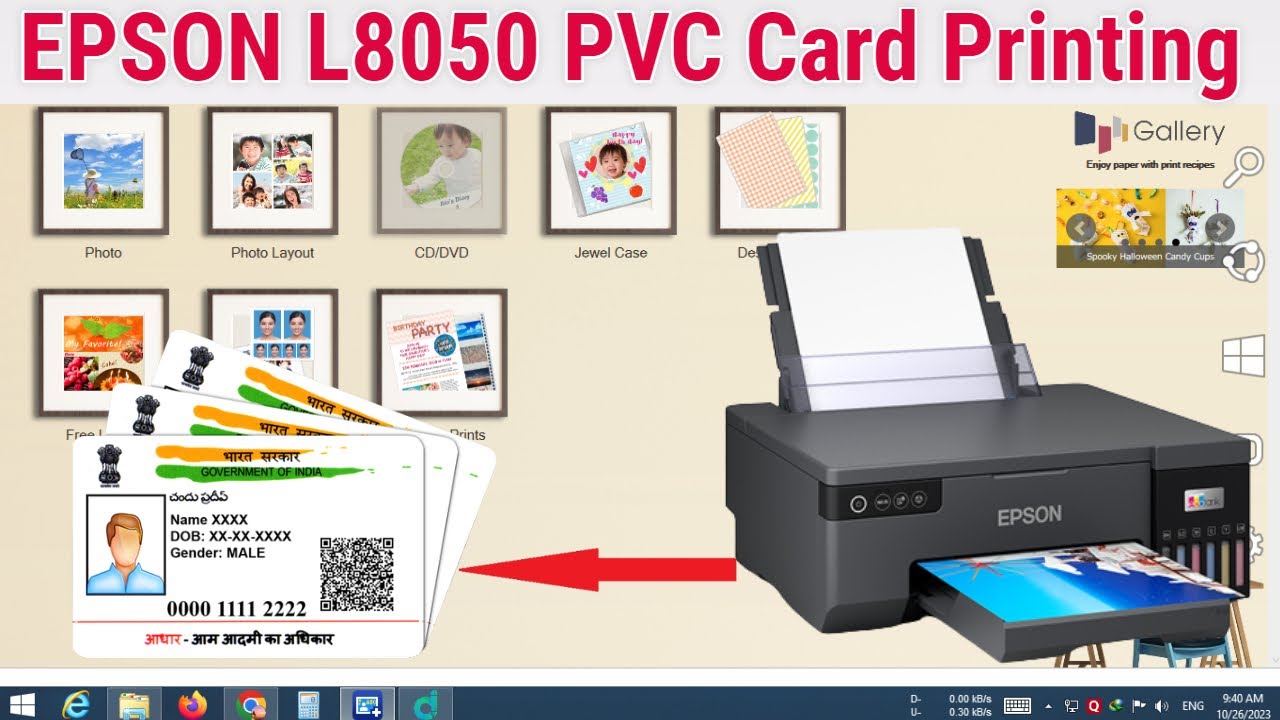 New Pvc Card Printer Machine Epson L8050 Pvc Card Printing 100 Pvc Id