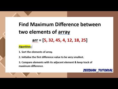 Find Maximum Difference Between Two Elements Of Array In Binary Tree
