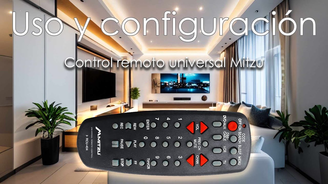 Uso Y Configuración De Control Remoto Universal Mitzu Mitzucorp Youtube