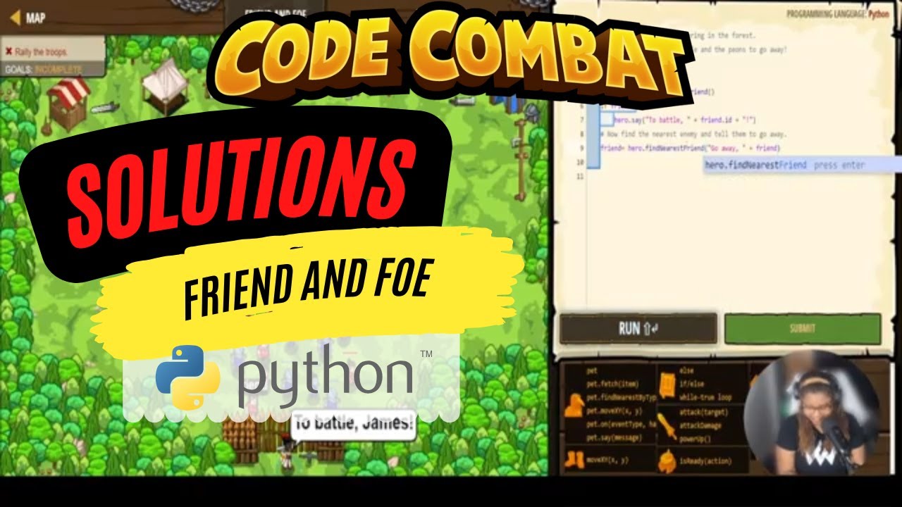 Codecombat Python Friend And Foe Youtube