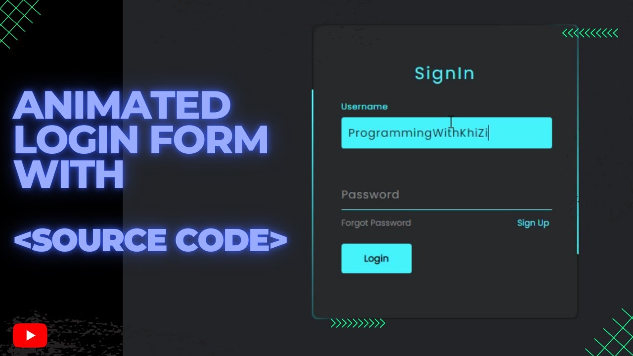 Animated Login Form With Source Code Login Page Using Html Css