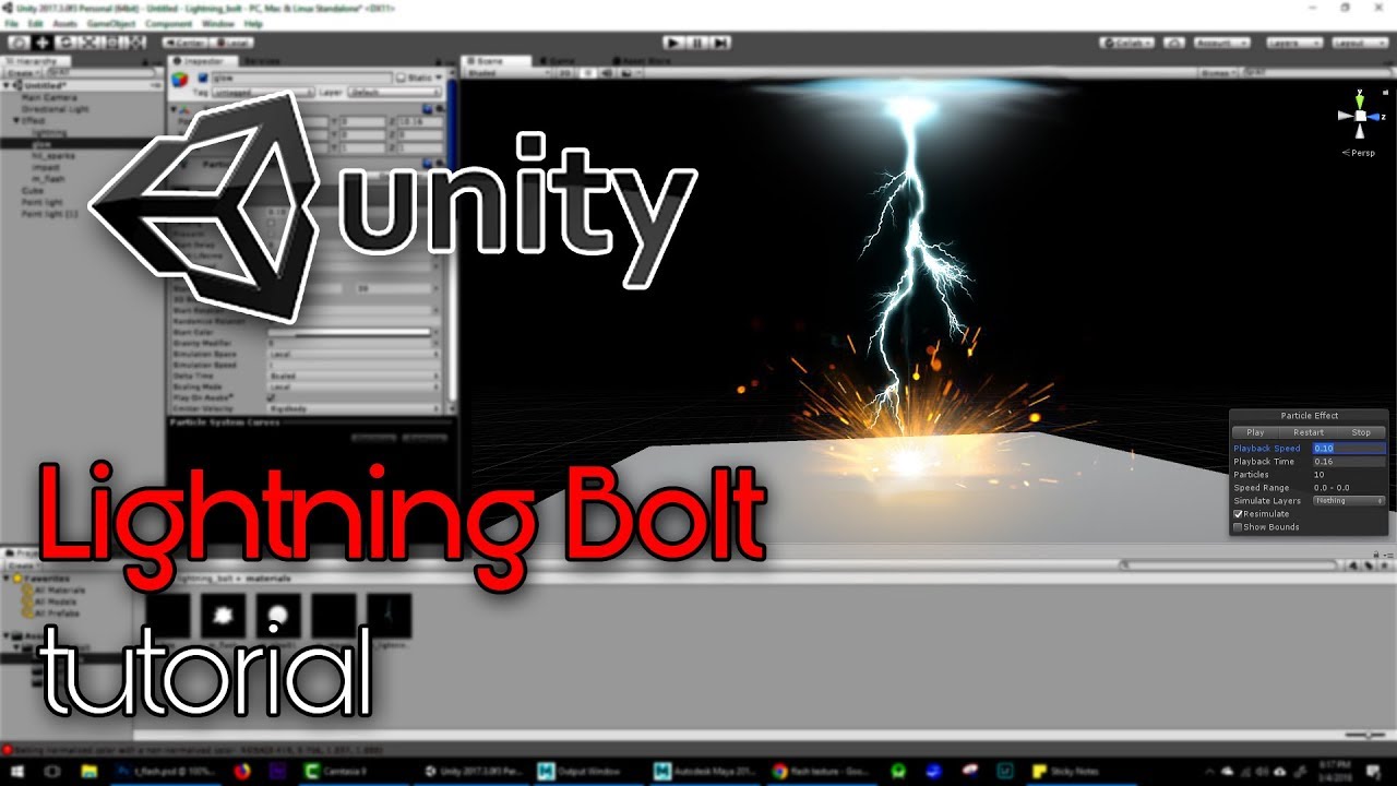 Unity Lightning Bolt Effect Tutorial Youtube