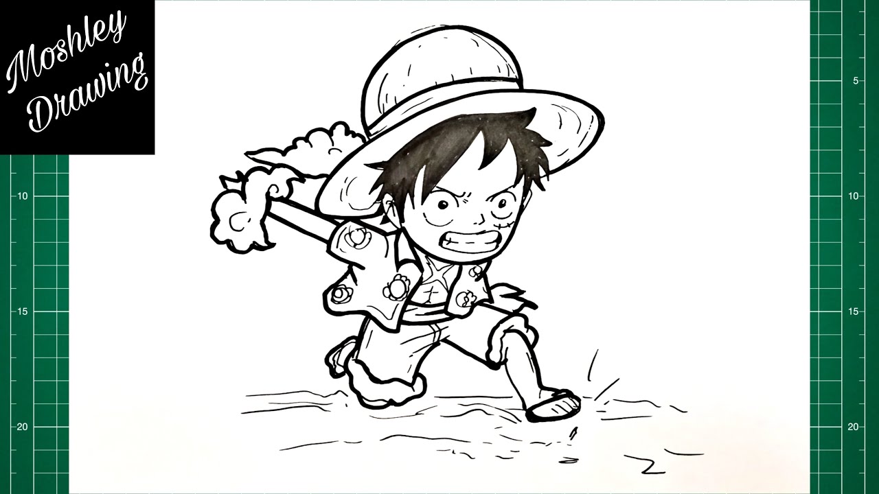 How To Draw Chibi Monkey D Luffy Youtube