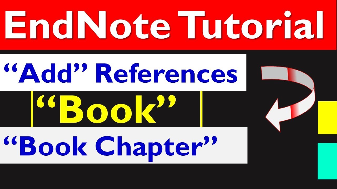 Endnote How To Add References From Book Or Book Chapter Youtube