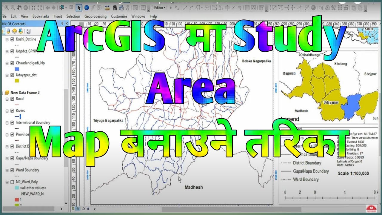 How To Create Study Area Map In Arcgis Study Area नक स बन उन तर क