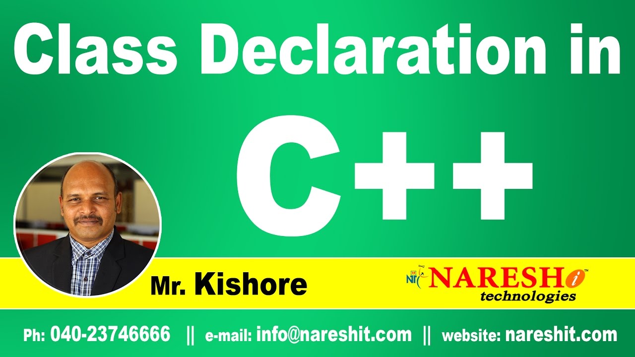 Class Declaration In C C Tutorial Mr Kishore Youtube