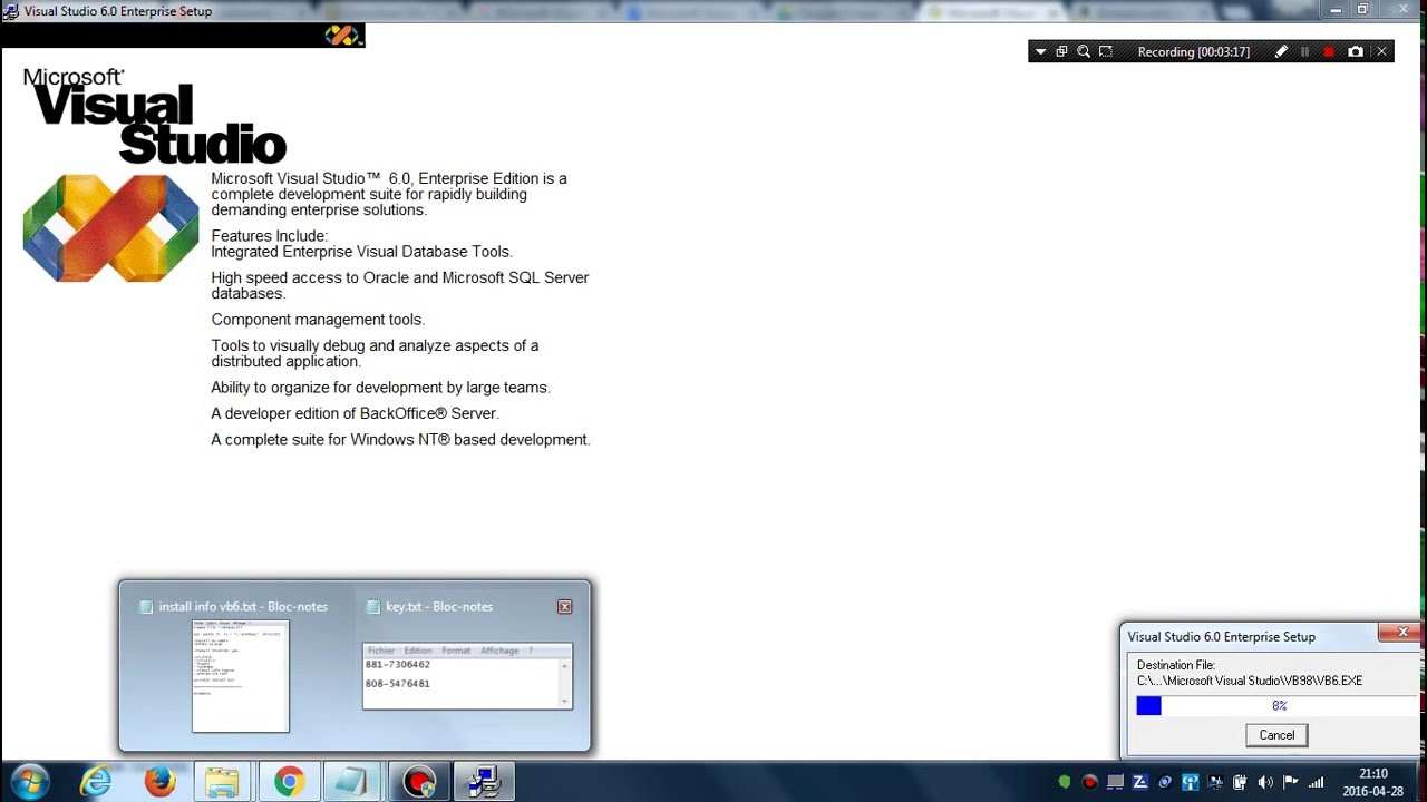 Install Visual Basic 6 On Windows 7 Youtube