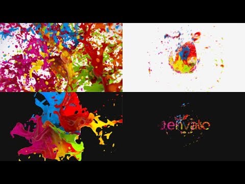 After Effects Template Liquid Paint Splash Logo Youtube