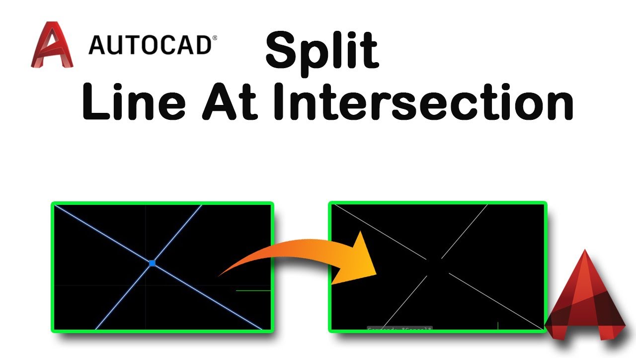 How To Split Line At Intersection Points In Autocad Youtube
