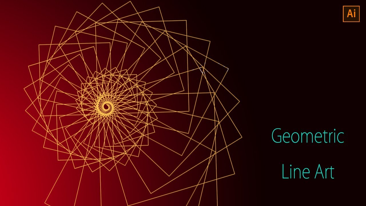 Create Geometric Line Art Adobe Illustrator Tutorial Youtube