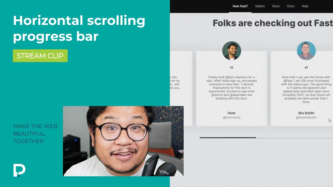 Horizontal Scrolling Progress Bar In Webflow Tutorial 2021 Youtube