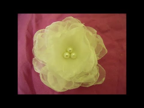 Fabric Tulle Flower Tutorial