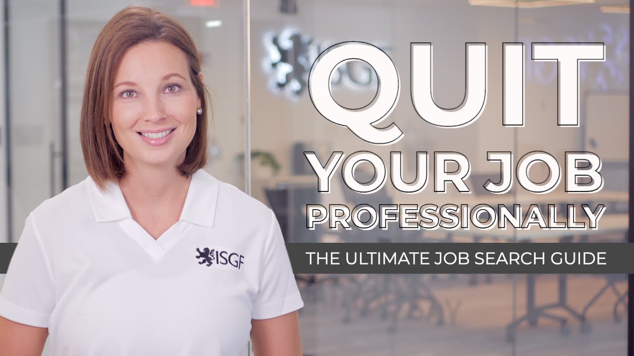 How To Resign From A Job Professionally Youtube