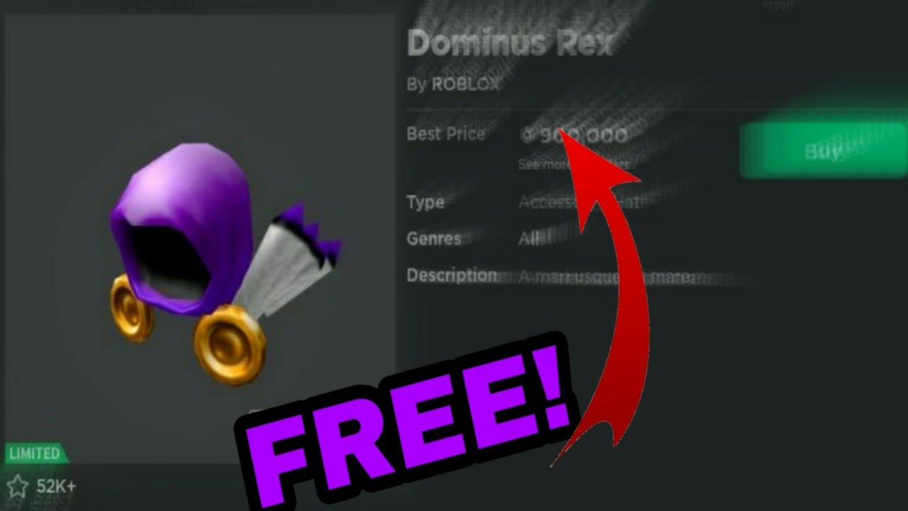 How To Make Free Dominus Roblox Youtube