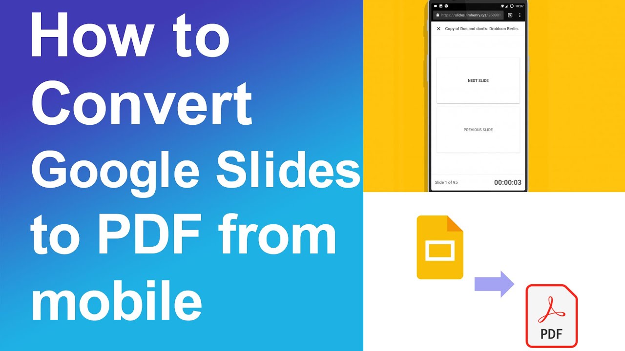 How To Convert Google Slides To Pdf In Mobile Youtube