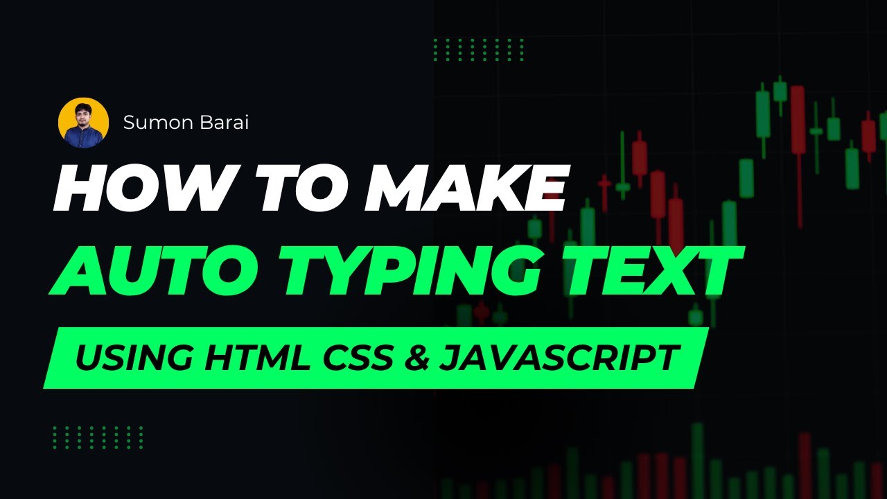 How To Make Auto Typing Text Effect Using Html Css And Javascript Youtube