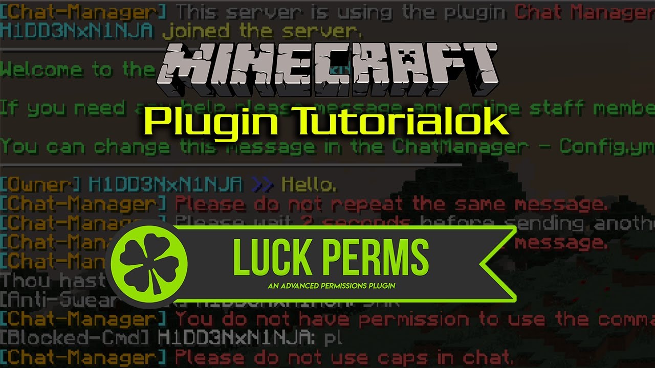 Minecraft Rangok Beállítása Luckperms Tutorial Youtube