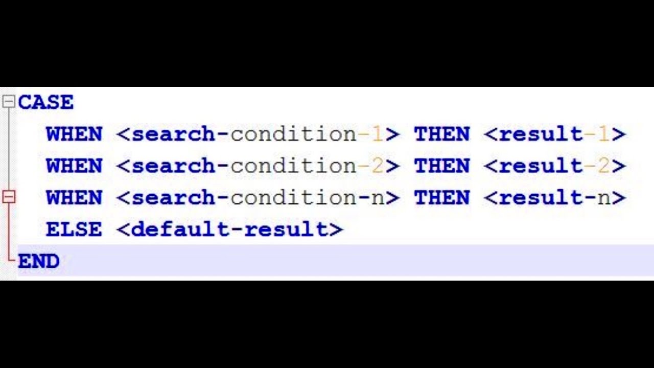 Sql Case Statement Youtube