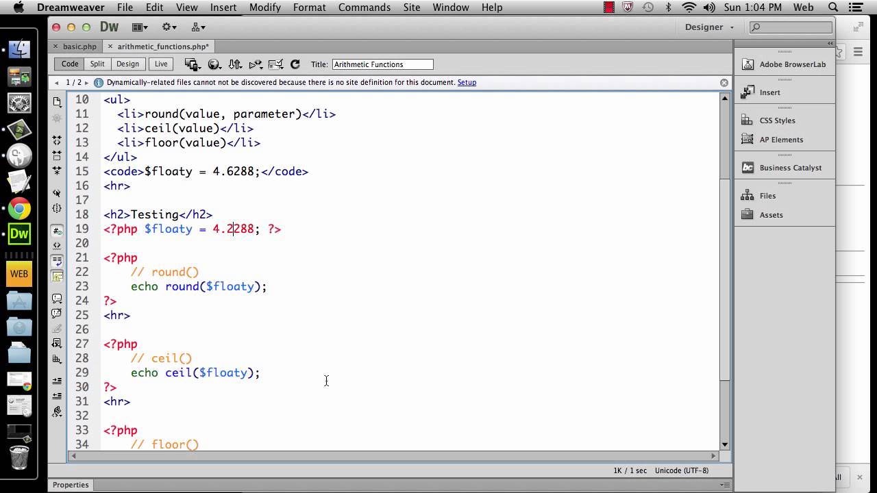Arithmetic Functions In Php Youtube