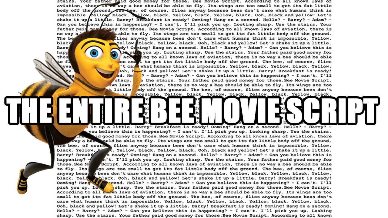 Script Of The Bee Movie Chtoby Pomnili