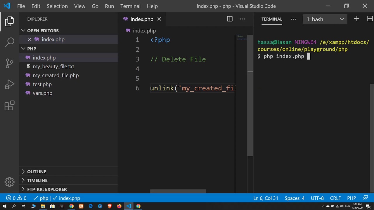 12 Delete File Using Unlink Function Php Youtube
