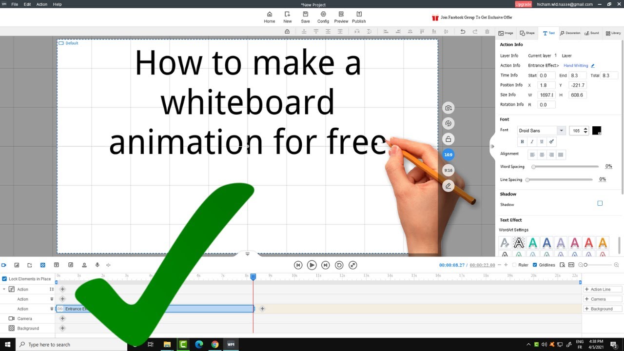 How To Make A Whiteboard Animation For Free Youtube