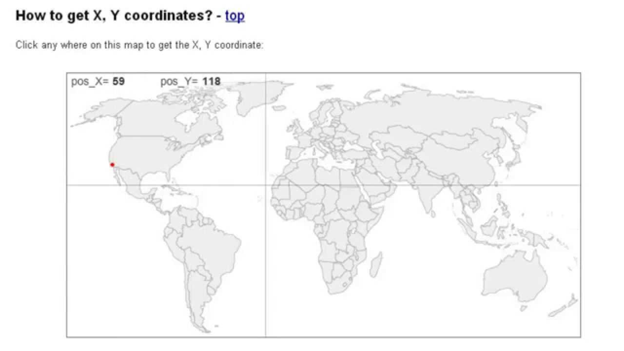 How To Get X Y Coordinate On World Map Youtube