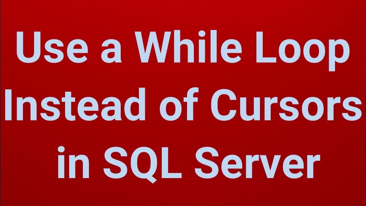How To Use While Loop In Sql Server Sql Training Sessions Sql