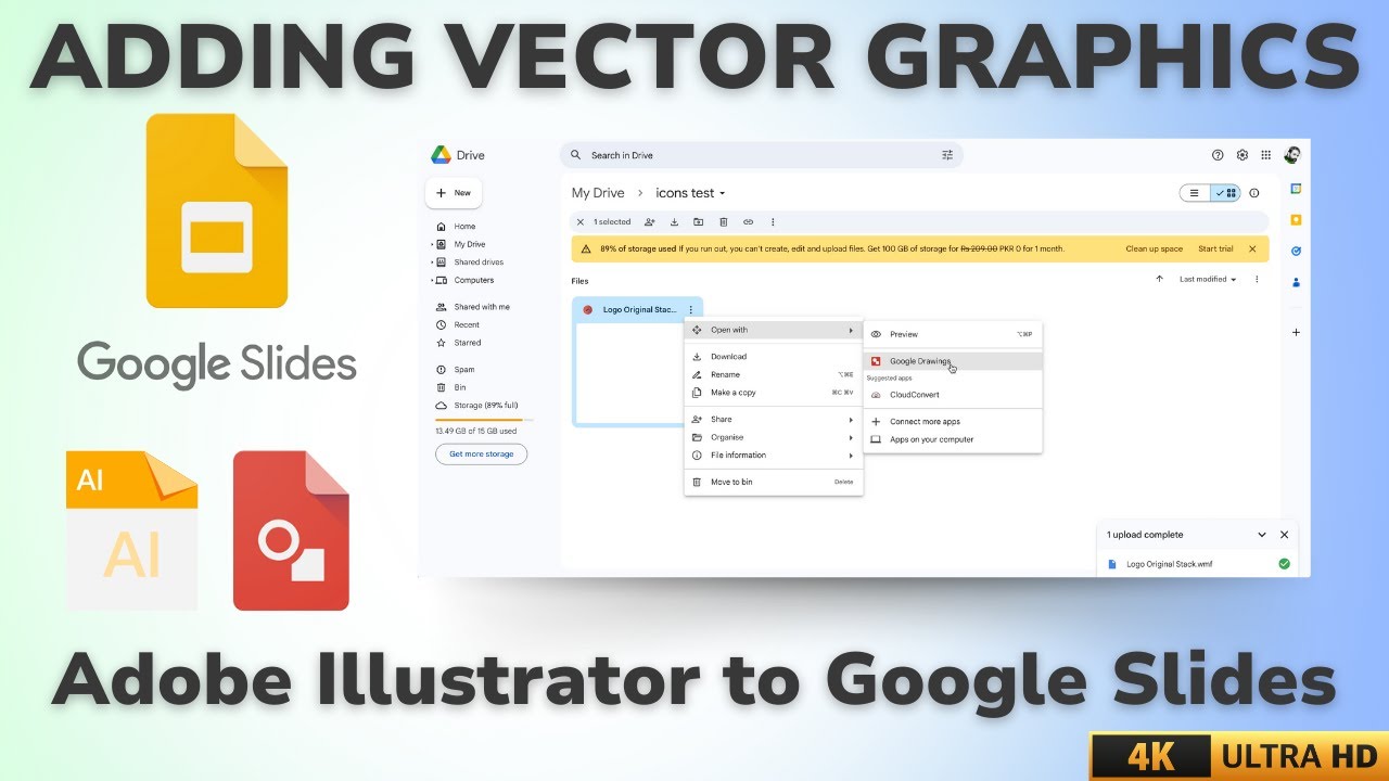 Adding Vector Graphics To Google Slides Using Adobe Illustrator And