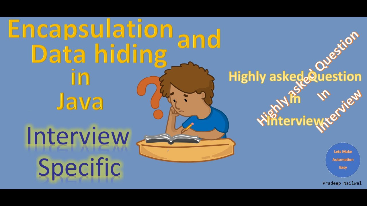 Encapsulation And Data Hiding In Java Youtube