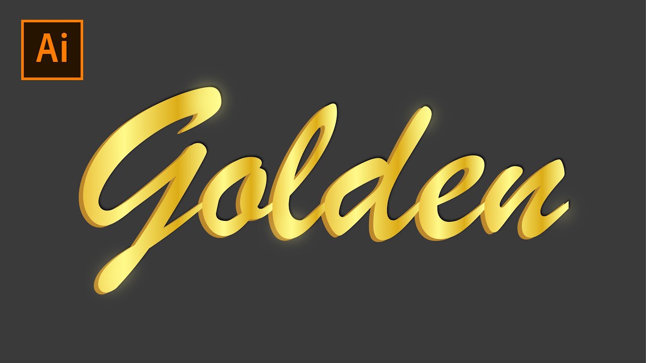 How To Create Golden Gradient Effect Golden Text Effect In