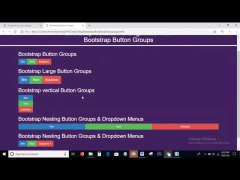 Bootstrap Tutorial For Beginners 16 Bootstrap Button Groups