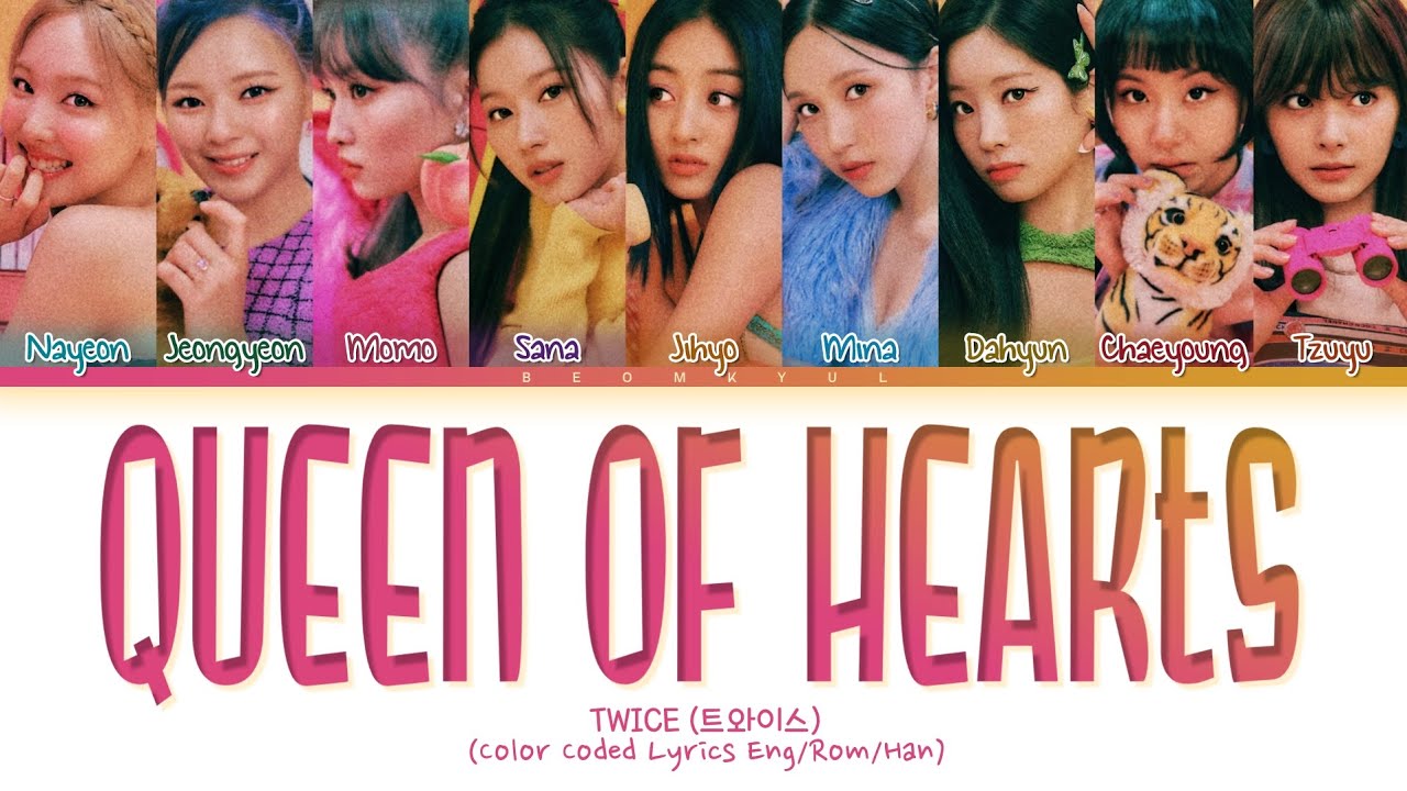 Twice Queen Of Hearts Lyrics Color Coded Lyrics Chords Chordify
