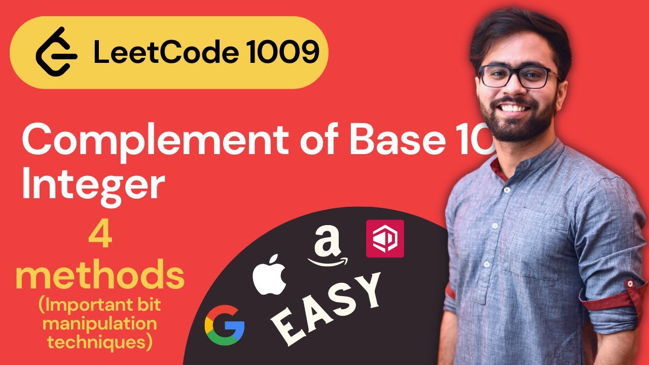 Complement Of Base 10 Integer Solution In Hindi Same As Leetcode 476