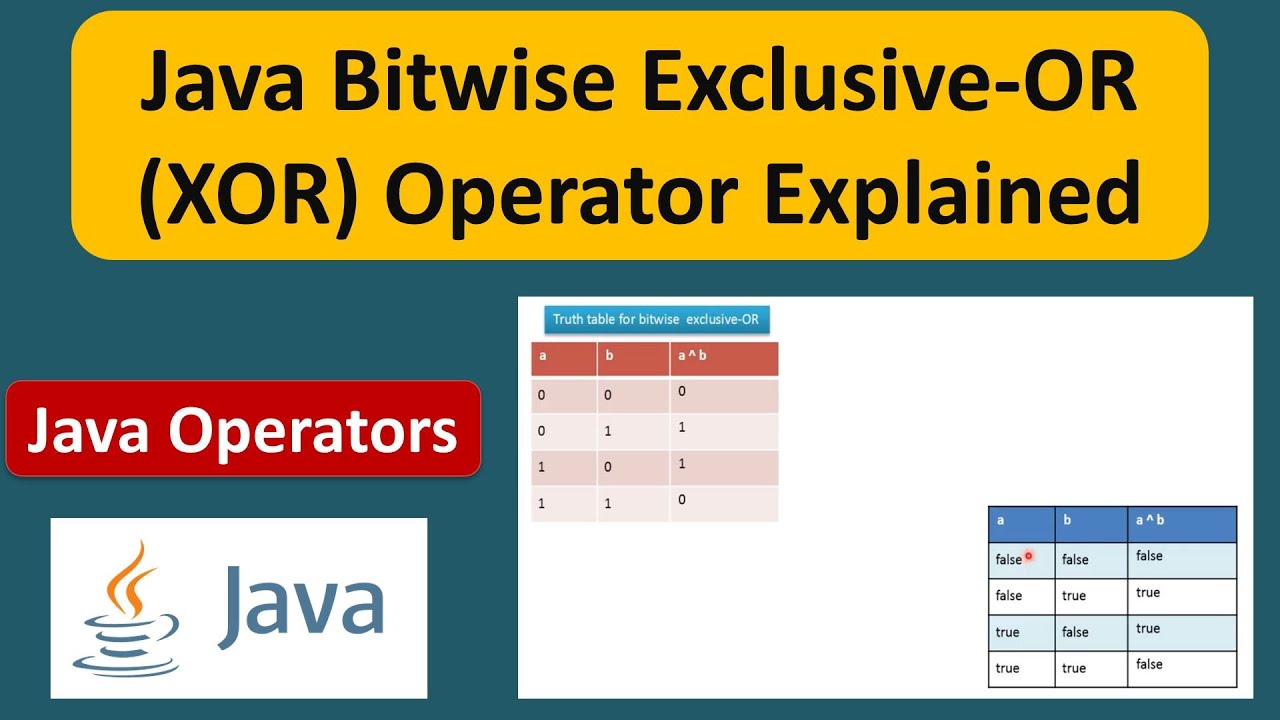 What Is Java Xor Operator At Mary Shearer Blog