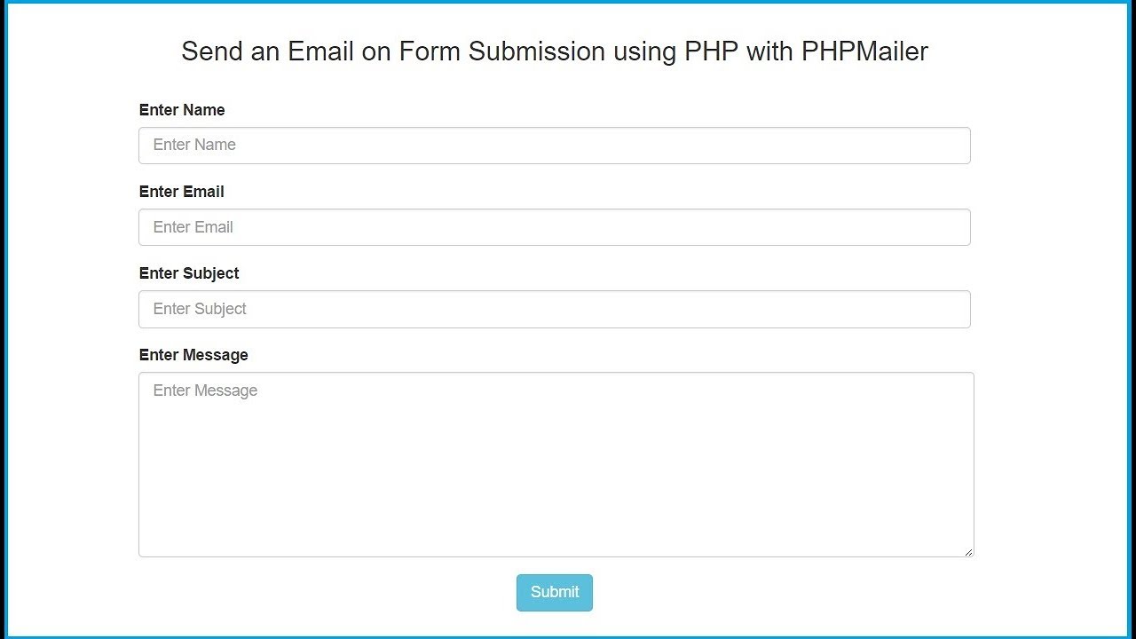 How To Send An Email In Php Using Phpmailer Youtube