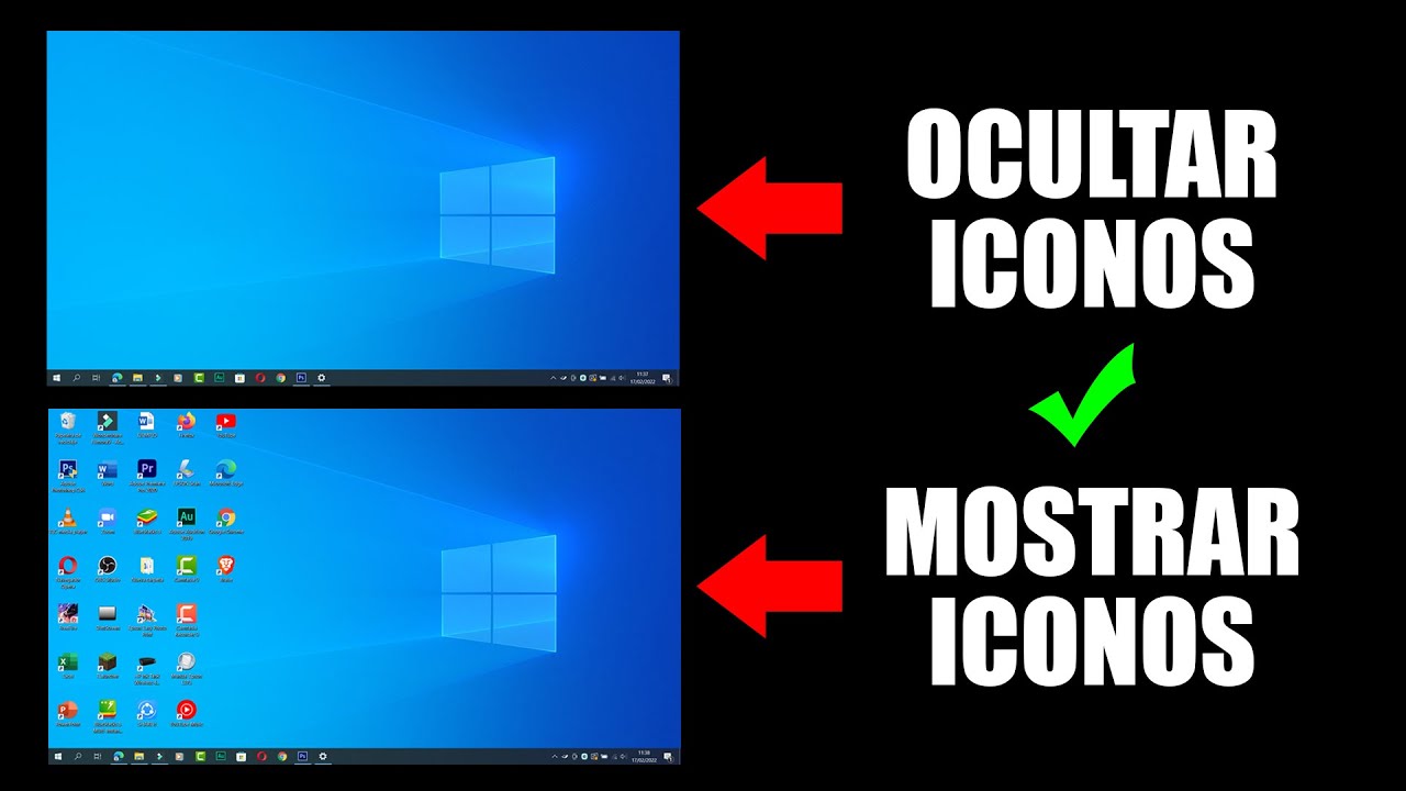 Cómo Ocultar O Mostrar Los Iconos Del Escritorio En La Pc Windows 10 7