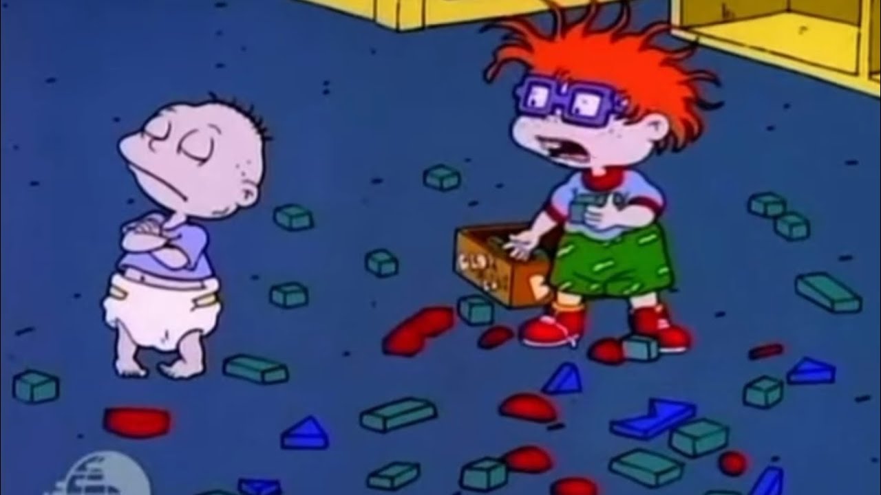 Rugrats Tommy Kicks Chuckie S Blocks Youtube