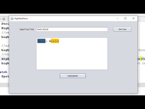 Highlight Text In Jtextarea Java Netbeans Youtube