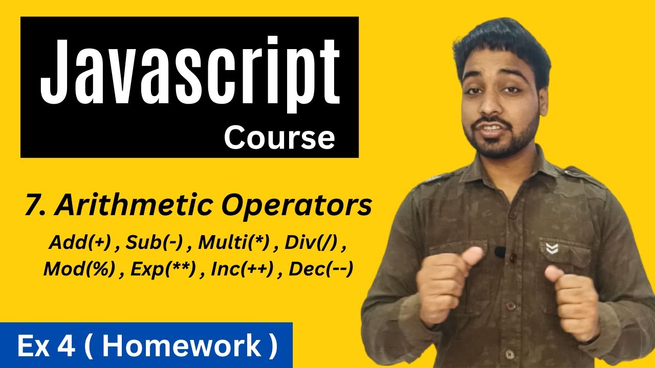 Arithmetic Operators In Javascript Javascript Tutorial In Hindi 7